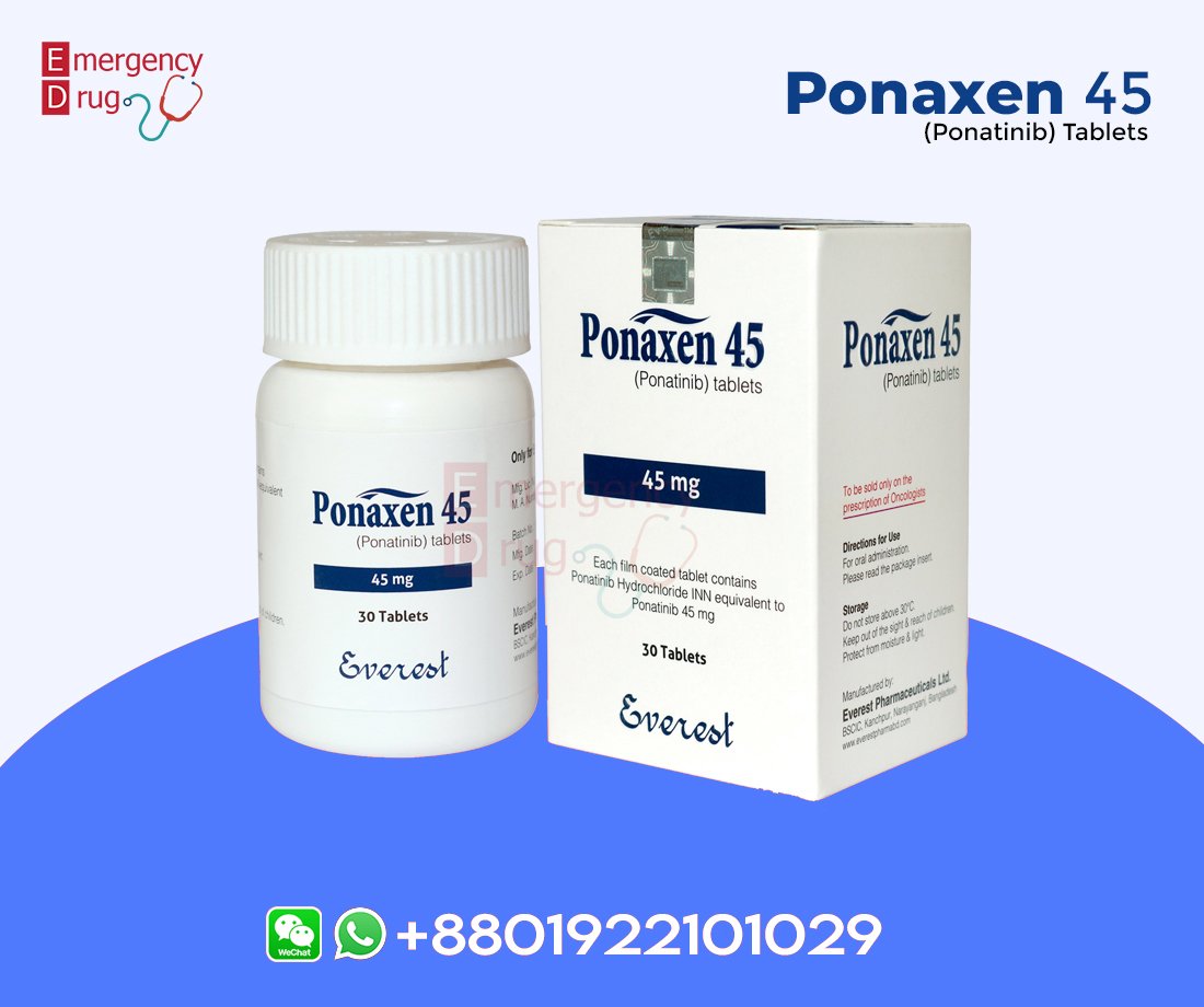 Ponaxen (Ponatinib) 15 MG - 30 Tablets - Buy Medicine Online